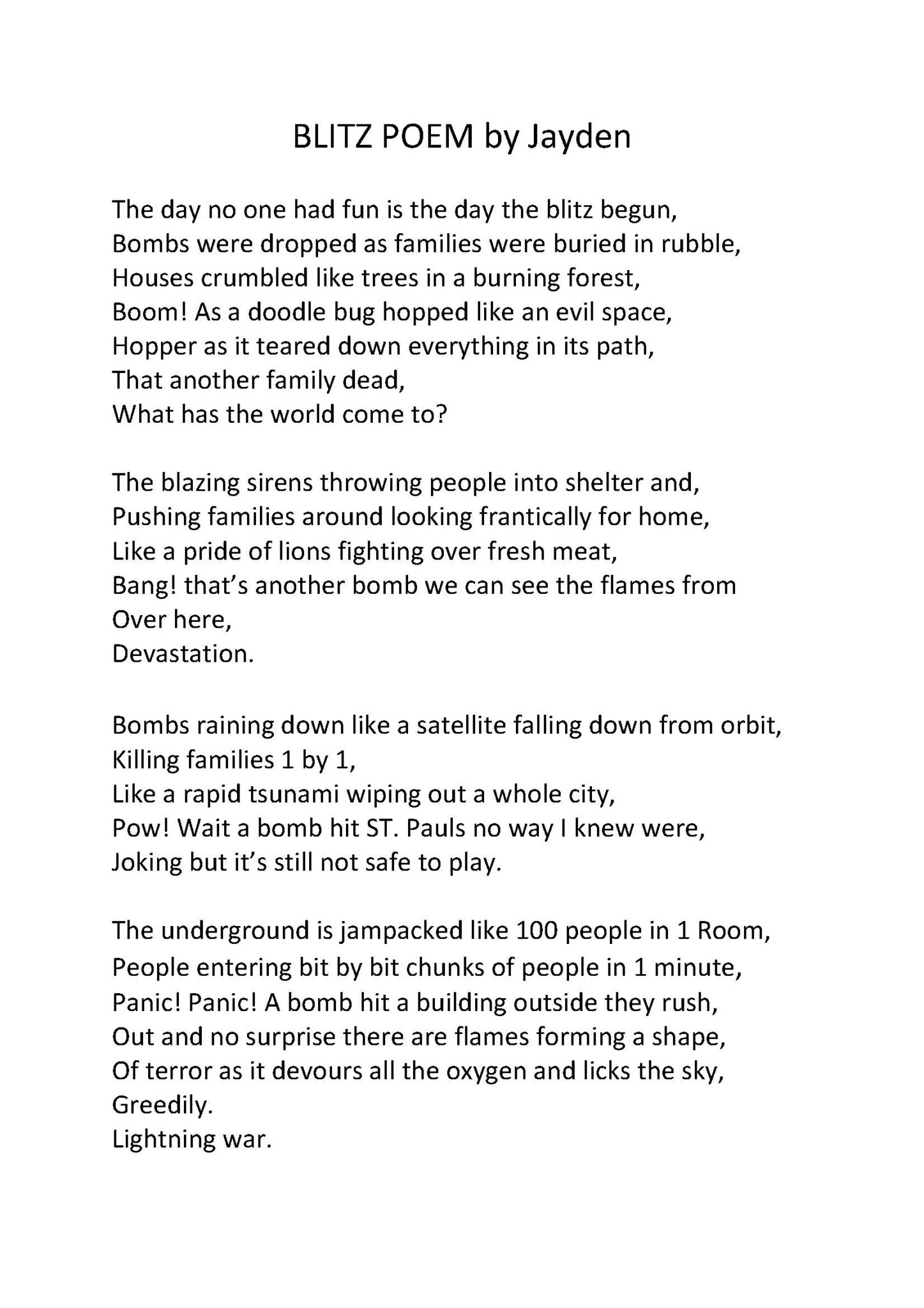 Perfect poems from Year 6 | Private School London | King Alfred School